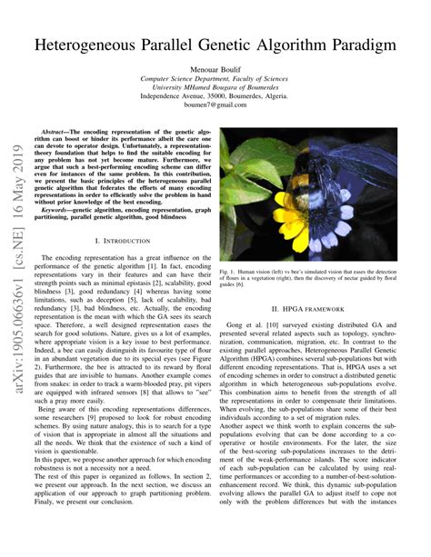 pdf heterogeneous parallel genetic algorithm paradigm