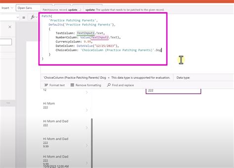 best practice patch dataverse columns with power apps