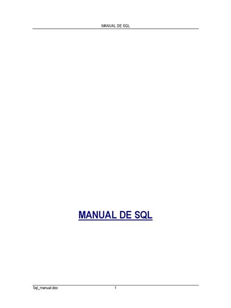 manual sql pdf sql gestión de datos