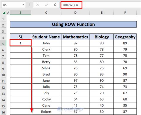 how to number rows automatically in excel 8 easy methods