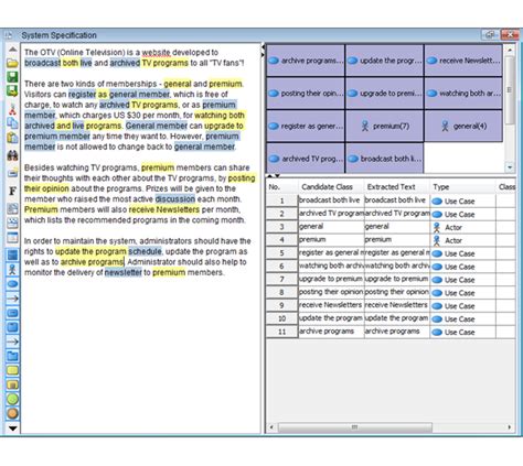 textual analysis requirements capturing unified modeling language tool