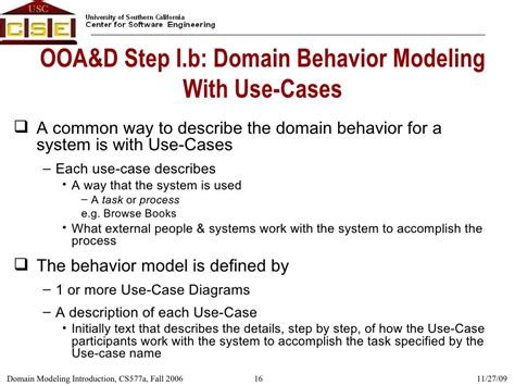 object oriented analysis and design ooad domain modeling introduct…
