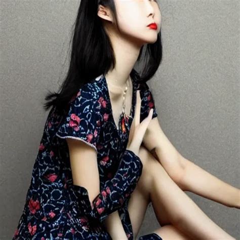 裸体美丽的女孩 Trippy Arthub ai
