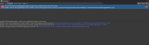 IndexOutOfRangeException Index Was Outside The Bounds Of The Array