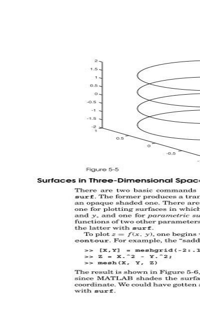 Three Dimensional Plots