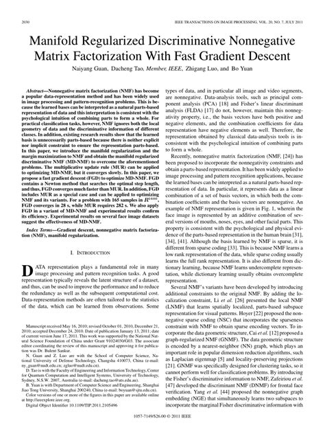 pdf manifold regularized discriminative nonnegative matrix