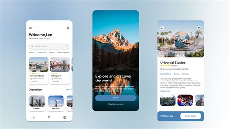 Travel Booking App UI Figma