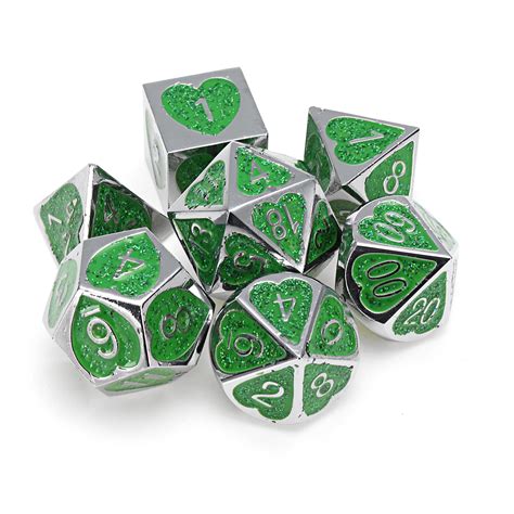 7pcs Metal Polyhedral Dices Set For Dungeons And Dragons Dice Desktop Rpg Game