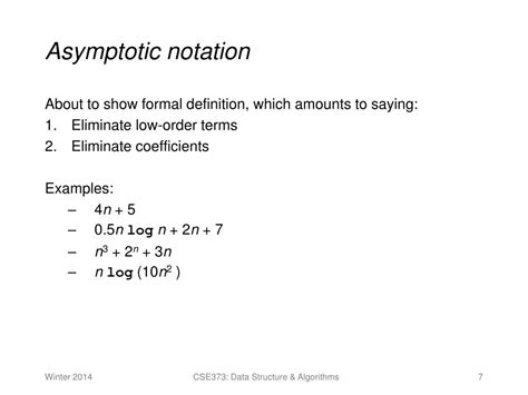 PPT CSE373 Data Structures And Algorithms Lecture 4 Asymptotic