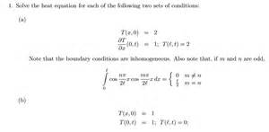 solve the one dimensional heat conduction equation