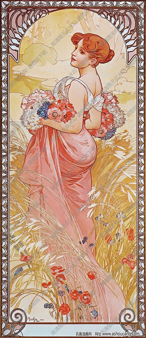 穆夏作品70高清大图下载 名画油画网