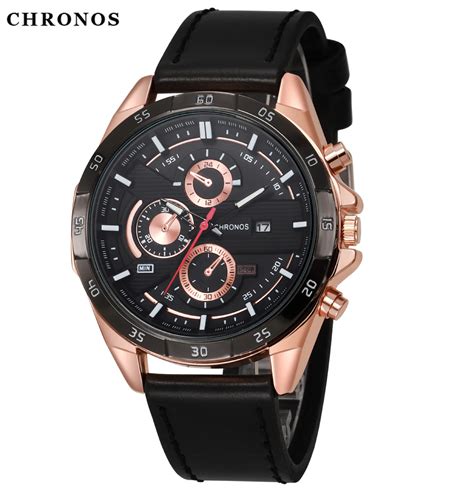 CHRONOS New Fashion Mens Sports Watches Man Business Quartz Wristwatch