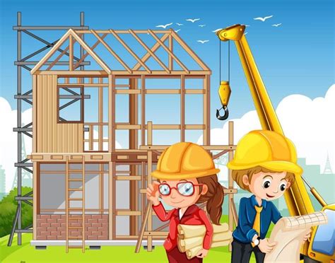 Descargar escena de dibujos animados del sitio de construcción del