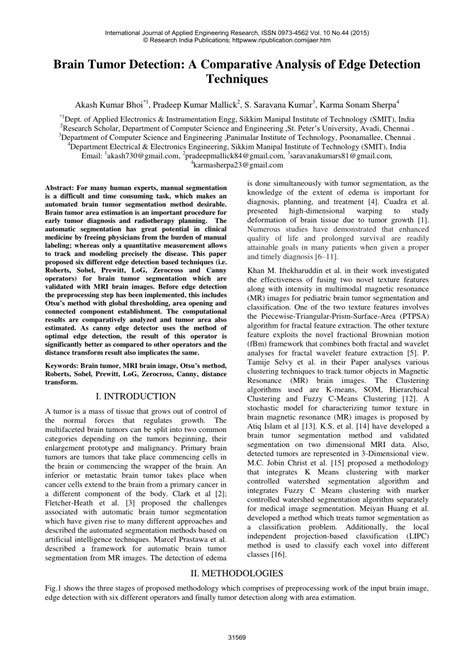 pdf brain tumor detection a comparative analysis of edge detection techniques