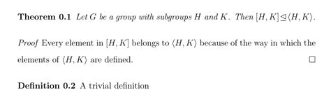 [tex latex] vertical space between proof and theorem environments math solves everything