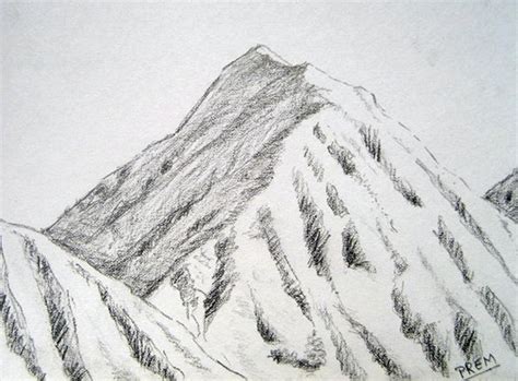 How To Draw Mountains With Pencil EASY DRAWING STEP