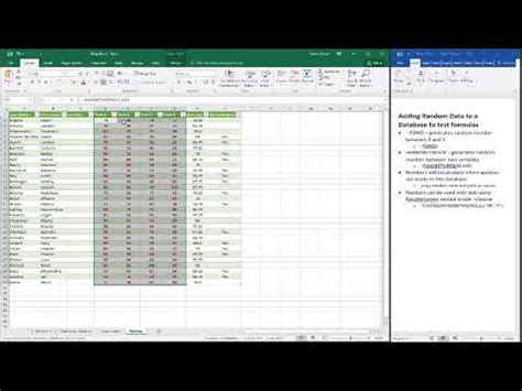 How To Create Random Data In Excel YouTube