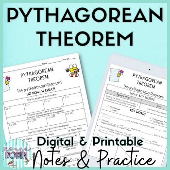 Pythagorean Theorem Guided Notes By Robin Cornecki Round Robin Math