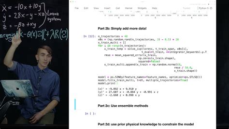 pysindy tutorial 3 robust sparse system identification youtube