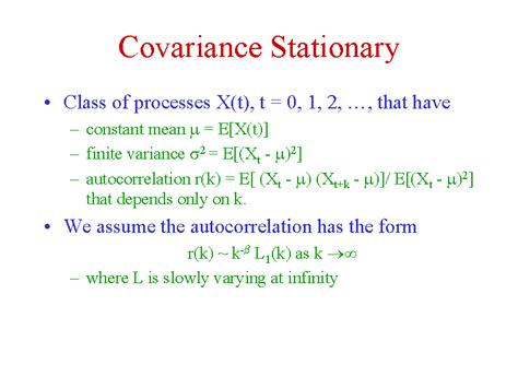 covariance stationary