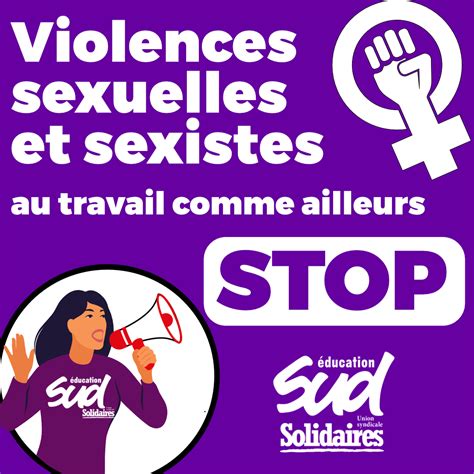 Luttons Contre Les Violences Sexistes Et Sexuelles Au Travail Dans LÉducation Nationale Comme