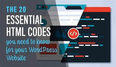 wordpress website html codes to know top 20