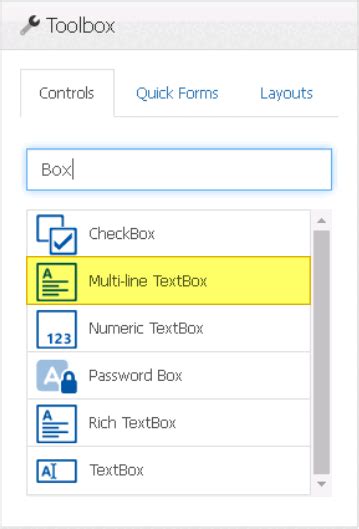Textbox Single Line Multi Line Password DBP Designer Manual