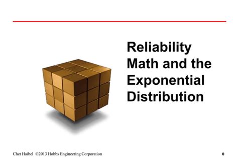 reliability math and the exponential distribution ppt