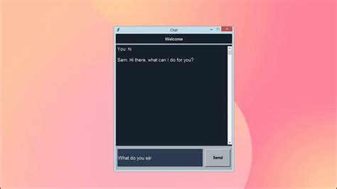 Interactive Chatbot Application Using Python Pytorch Tkinter Youtube
