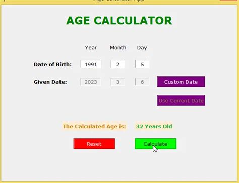 simple age calculator app using tkinter in python free source code sourcecodester