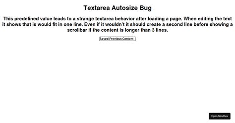 React Textarea Autosize Bugtest Codesandbox