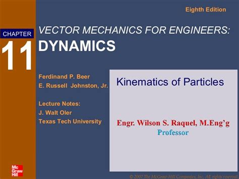 chapter 11 kinematics of particles