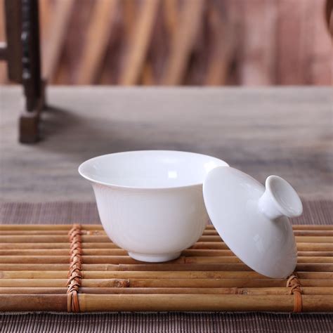 盖碗茶杯茶碗中号茶具景德镇青花瓷泡茶碗陶瓷白瓷三才碗店铺家用 虎窝淘