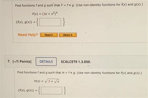 [solved] find functions f and g such that f fo g use n