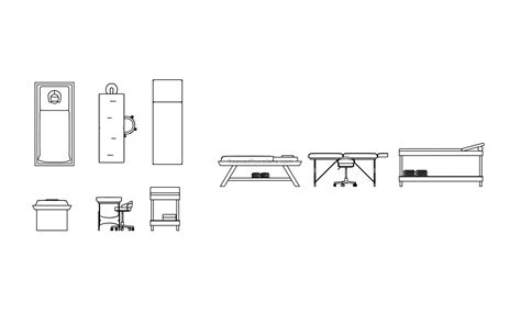 Massage Bed Cad Block
