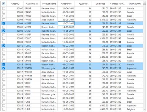 Column Types In WinForms DataGrid Control Syncfusion