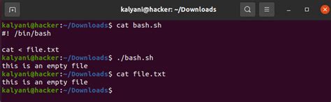 bash linux redirection operators