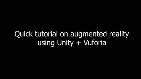 unity vuforia tutorial image target no code needed youtube