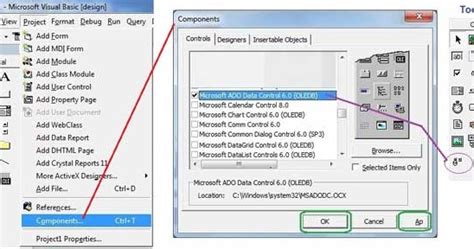 find and add ado data adodc component in vb6 0 easy tips skotechlearn tips