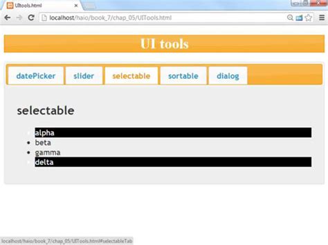 how to make selectable elements in ajax for html5 and css3 programming dummies
