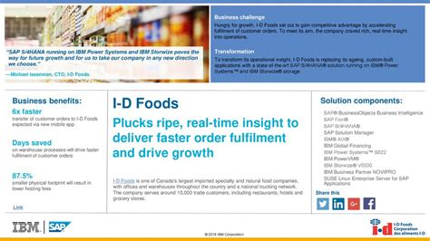 Business Challenge Hungry For Growth I D Foods Set Out To Gain