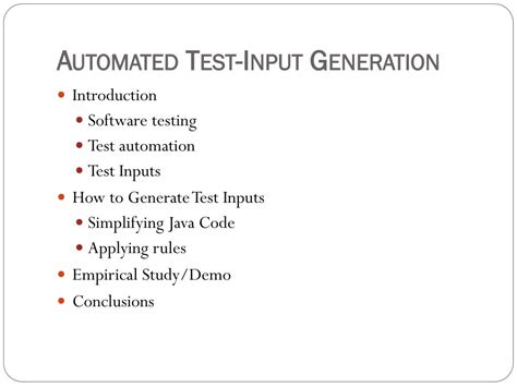 ppt automated test input generation powerpoint presentation free download id 1577508