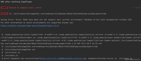 node sass does not yet support your current environment windows 64 bit with unsupported runtime