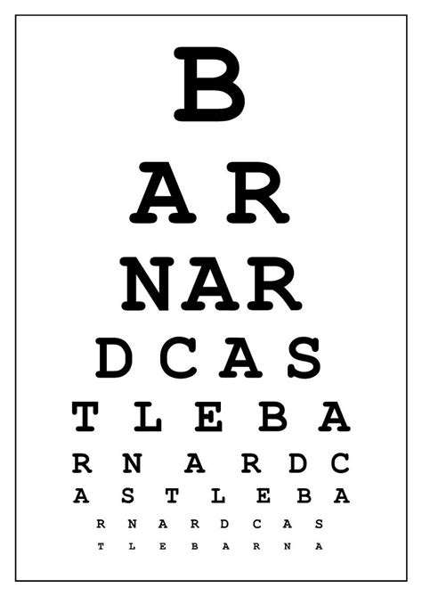Eye Exam Chart Printable Free Free Printable