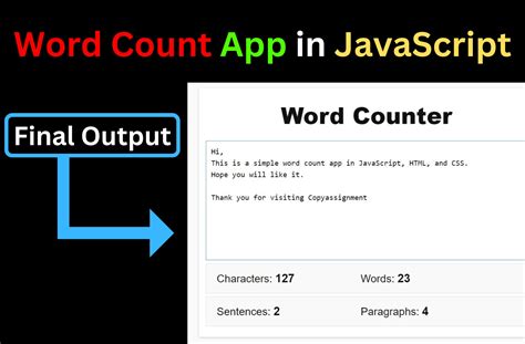 word count app in javascript copyassignment