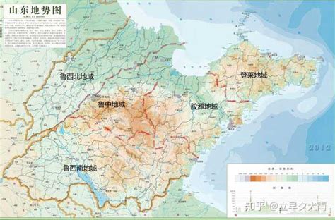山东半岛地形图地貌 千图网