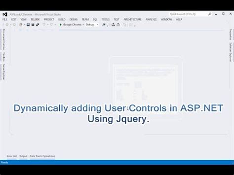 How To Add Usercontrol Dynamically In ASP NET Using Jquery YouTube