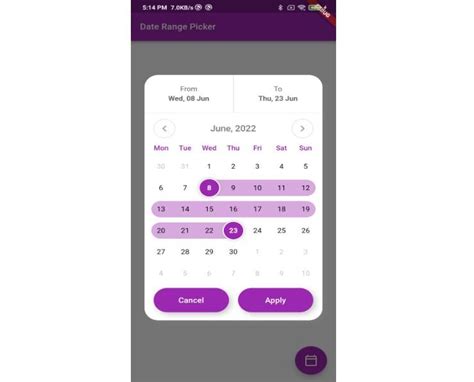 A Custom Date Range Picker For Flutter Flutterrun