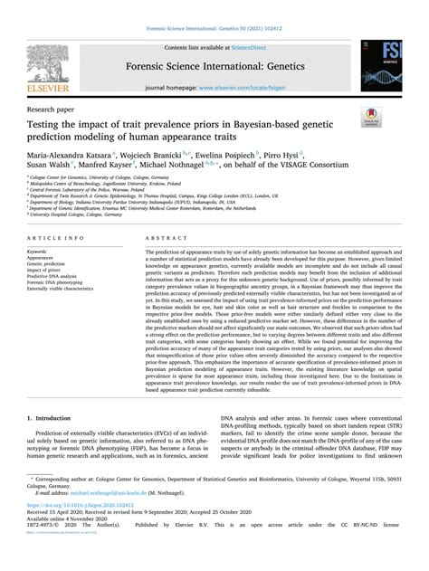 pdf testing the impact of trait prevalence priors in bayesian based genetic prediction