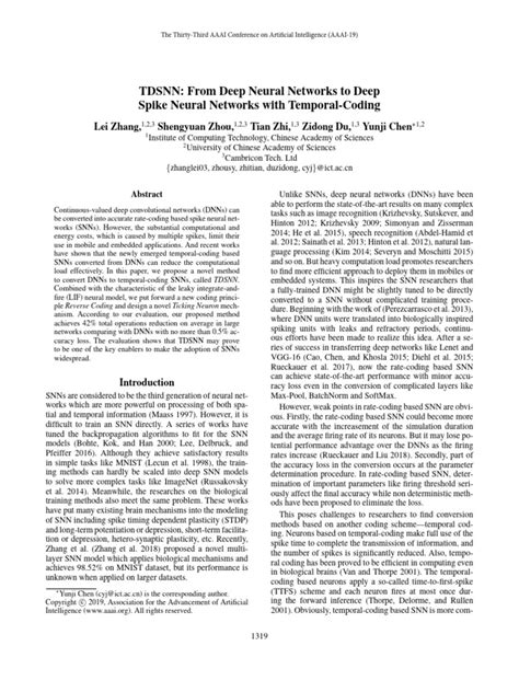spike neural network with temporal coding pdf deep learning action potential